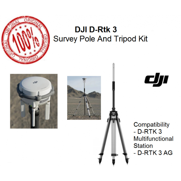 Dji D-Rtk 3 Survey Pole And Tripod Kit